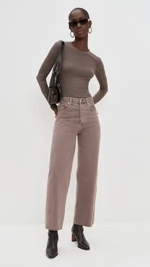AGOLDE Delphi Slim Tee - Ceramic