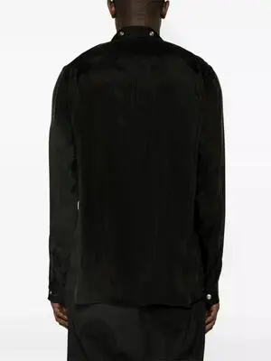 Rick Owens V-neck Satin-finish Shirt