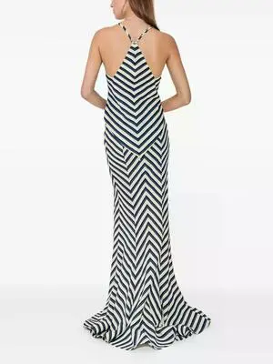 Rosie Assoulin Herringbone Fishtail Maxi Skirt
