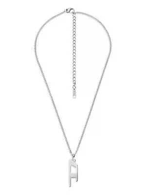 DIESEL® Logo-pendant Necklace - Grey