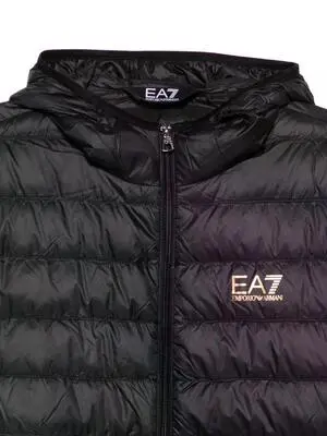 EA7 Quilted Hooded Jacket
