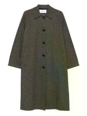 Harris Wharf London Checked Button Coat