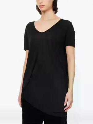 Rick Owens Asymmetrical Short-sleeve Top - Black