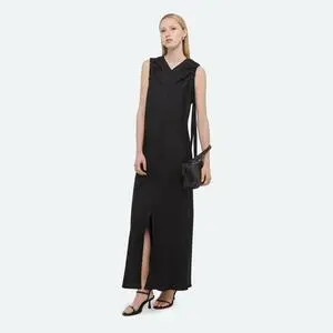 Helmut Lang Bias-cut Maxi Dress With Ruched Armhole