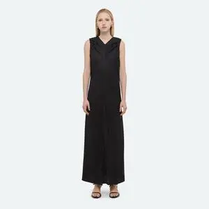 Helmut Lang Bias-cut Maxi Dress With Ruched Armhole