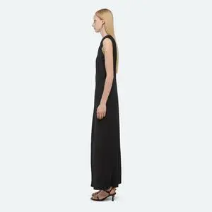 Helmut Lang Bias-cut Maxi Dress With Ruched Armhole