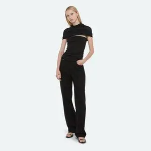 Helmut Lang Ruched Sash Top