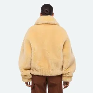 Helmut Lang Shearling Bomber - Cornsilk