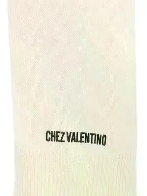 Valentino Garavani Logo-embroidered Ribbed Scarf