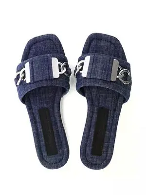 KENNEL&SCHMENGER Denim Flat Sandals