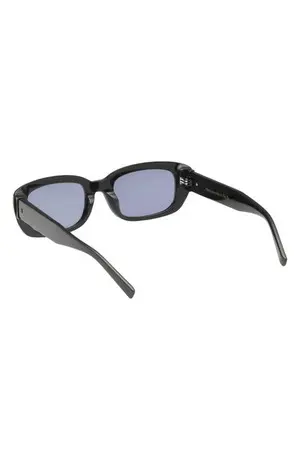 Abercrombie 52mm Rectangular Sunglasses - Shiny Black/smoke Lens