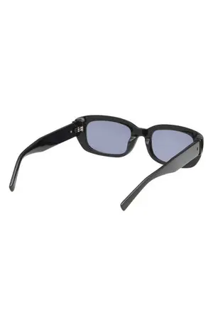 Abercrombie 52mm Rectangular Sunglasses - Shiny Black/smoke Lens