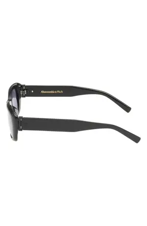 Abercrombie 52mm Rectangular Sunglasses - Shiny Black/smoke Lens