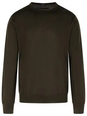 Zegna Cashmere Blend Crew Neck Sweater - Brown