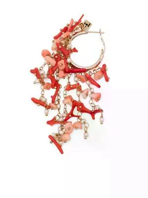 Rosantica Corals Hoop Earring - Gold