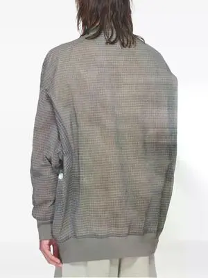 Rick Owens Grid-pattern Bomber Jacket - Grey