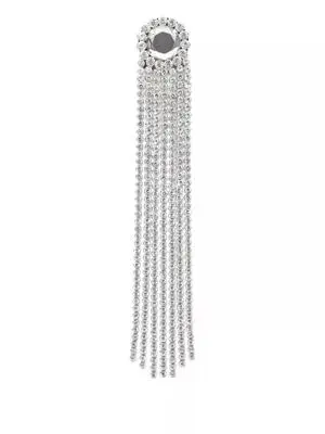 AREA Crystal-fringe Ponytail Holder - Silver