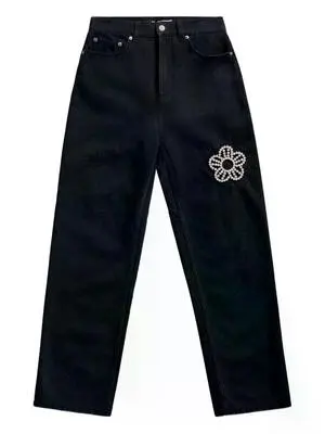 AREA Crystal-flower Jeans