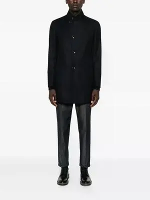 Tagliatore Mandarin-collar Button Coat