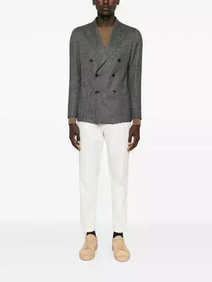 Tagliatore Diagonal-pattern Double-breasted Blazer