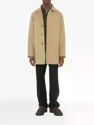 Burberry Raglan-sleeve Button Trench Coat