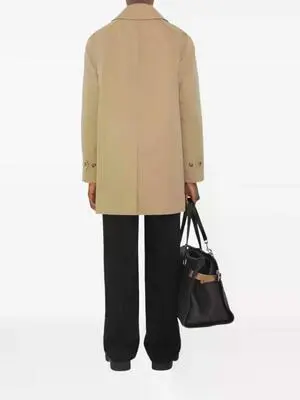 Burberry Raglan-sleeve Button Trench Coat