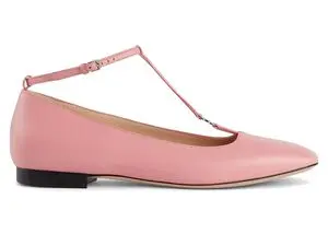 Gucci Leather Square-toe Flats