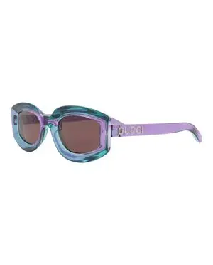 Gucci Cat Eye Frame Injection Sunglasses - Violet Violet Brown (gg1719s/30015508/003)