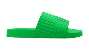 Bottega Veneta Rubber Carpet Slides - Parakeet