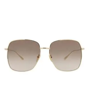 Gucci Square Frame Metal Sunglasses - Gold Gold Brown (gg1031s/30011783/003)