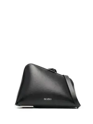 Attico Leather Clutch With Detachable Strap