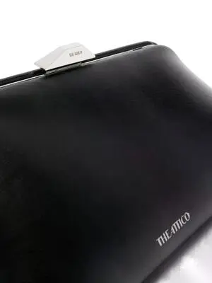 Attico Leather Clutch With Detachable Strap