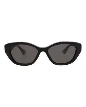 Gucci Cat Eye Frame Recycled Acetate Sunglasses - Black Black Grey (gg1638s/30014974/001)