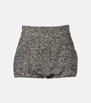 Dolce & Gabbana Wool And Silk-blend High-rise Shorts - Multicoloured
