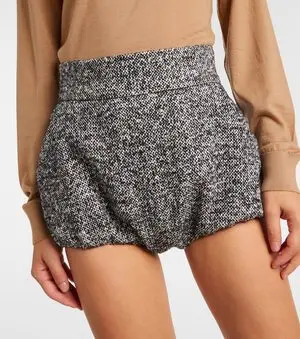 Dolce & Gabbana Wool And Silk-blend High-rise Shorts