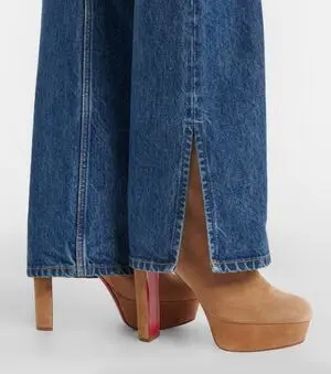 CHRISTIAN LOUBOUTIN Loo 130 Suede Ankle Boots