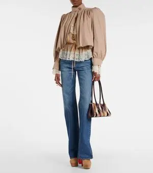 CHRISTIAN LOUBOUTIN Loo 130 Suede Ankle Boots - Beige