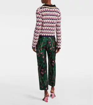 La DoubleJ Picket Wool-blend Polo Sweater