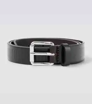 LEMAIRE Rail Leather Belt - Brown