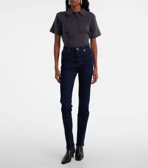 FRAME Pencil High-rise Slim Jeans