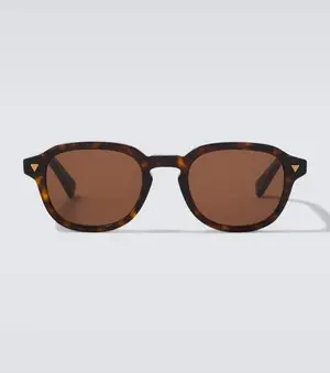 Bottega Veneta Triangle Stud Round Sunglasses - Brown