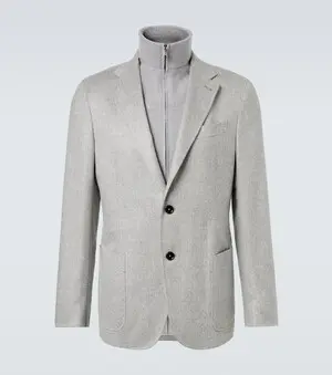 Zegna Layered Cashmere Blazer - Grey