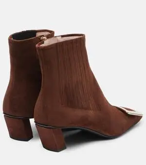 ROGER VIVIER Belle Vivier 45 Suede Ankle Boots