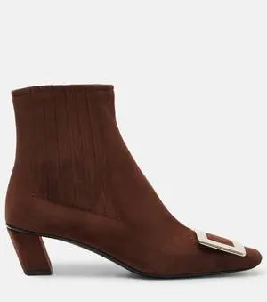 ROGER VIVIER Belle Vivier 45 Suede Ankle Boots