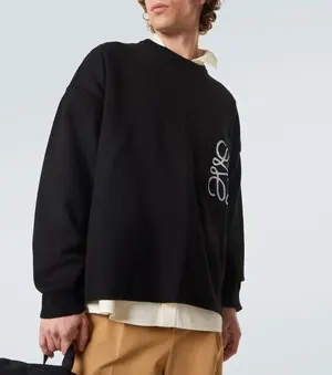 Loewe Anagram Embroidered Sweater - Black