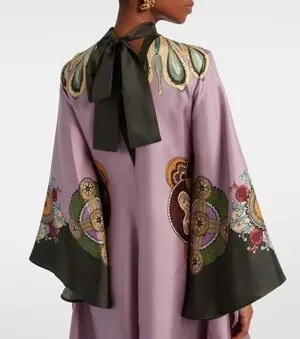 La DoubleJ Magnifico Printed Silk Twill Kaftan