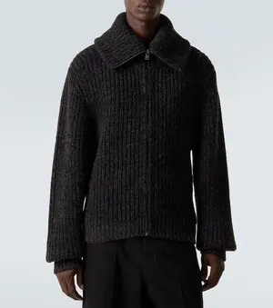 LEMAIRE Alpaca And Yak Wool Zip-up Cardigan