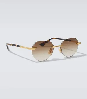 Bottega Veneta Glasant Round Sunglasses