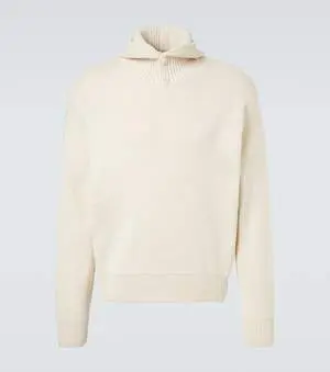 LEMAIRE Hooded Alpaca And Wool-blend Sweater