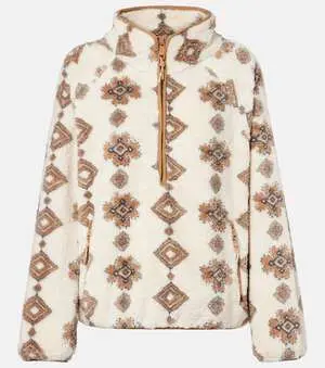 The Upside Harlow Printed Teddy Jacket - Beige